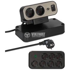 Desk table power extension strip USB Brennenstuhl 1153580210 - VIKIWAT