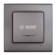 One-way switch illuminated single grey 10A Linnera life Viko by ...
