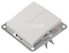 Electric Switch LEXA 250 VAC 10 A white double