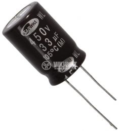 Electrolytic capacitor 33uF 450V low impedance THT Ф22x31mm