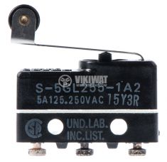 Microswitch lever with roller SPDT 5A 250VAC 21.8x12.4x8mm