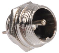 Connector 2 pin panel mount male metal vikiwat.com