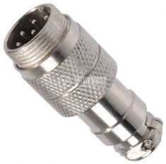 Connector 8 pin panel mount male metal