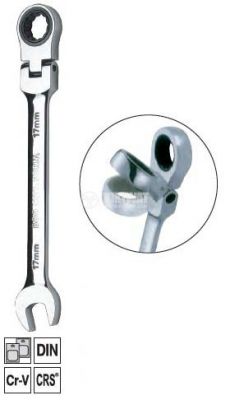 Socket wrench 17 mm 180-Degree Turn Plum Ratchet Wrench, Flex