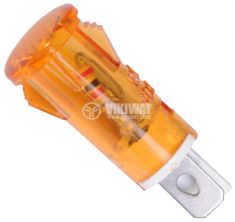 LED индицатор lamp XH26А 12VDC ORANGE vikiwat