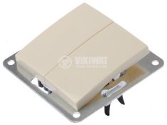 Electric Switch LEXA 250V 10A in wall mount cream-colored double