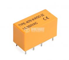 Electromechanical Relay coil 9VDC 250VAC1A DPDT 2NO 2NC