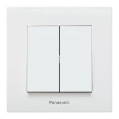 2-gang one-way light switch 10A (white) | Karre PANASONIC