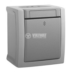 PANASONIC | Outdoor two-way switch IP54 grey | WPTC4003-2GR