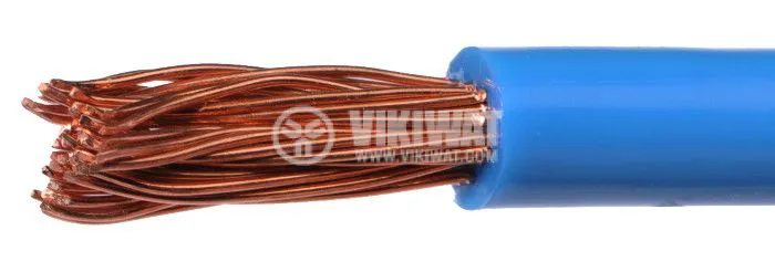 Cable 1x10 mm2 flexible cable, H05V-K / H07V-K, blue