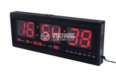 LED digital clock HB4819SM, with temperature and calendar - VIKIWAT