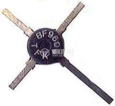 Transistor BF964, MOS-N-FET, 20V, 30mA, 200mW, VHF
