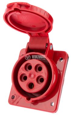 Industrial power socket HT-415 3P+N+E 3х16A 400VAC - VIKIWAT