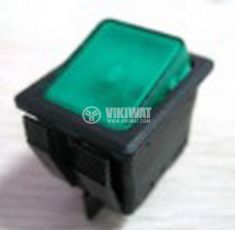 Rocker Switch KCD2 15A 250VAC 20A 125VAC ON-OFF green