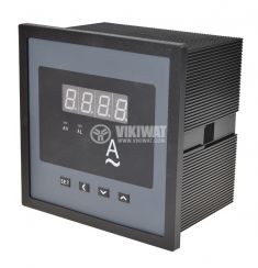 Ammeter digital, panel, 0 - 1999 A, AC, external CT, 120x120 mm