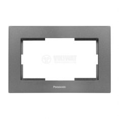 2-gang socket frame (double) dark grey | Karre PANASONIC