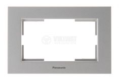 2-gang wall socket frame (silver) | Karre PANASONIC
